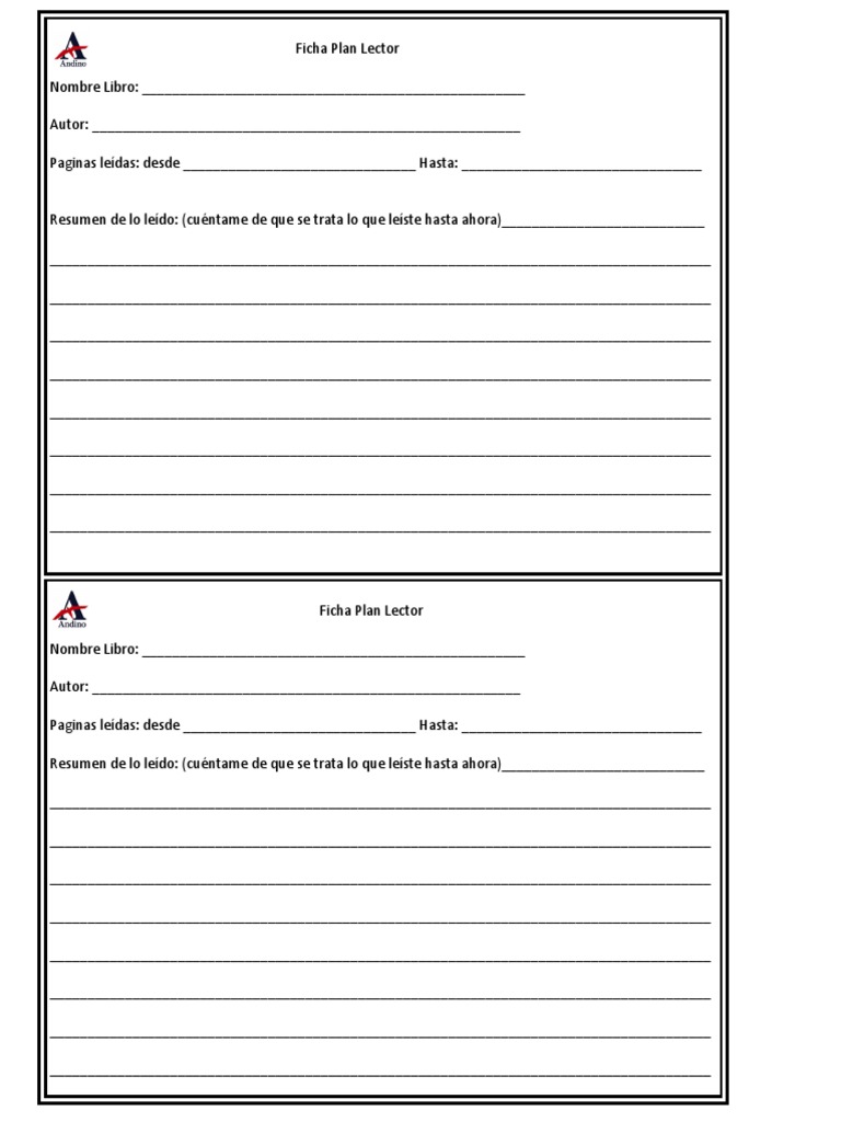 Ficha Plan Lector | PDF