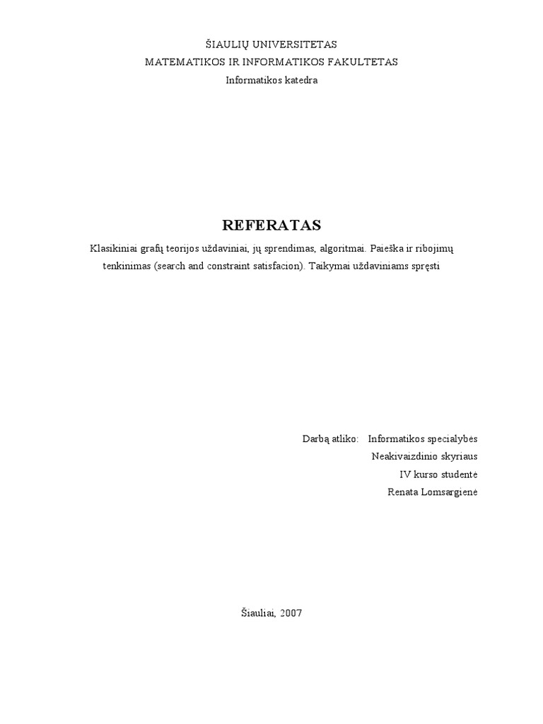 Referatas | PDF