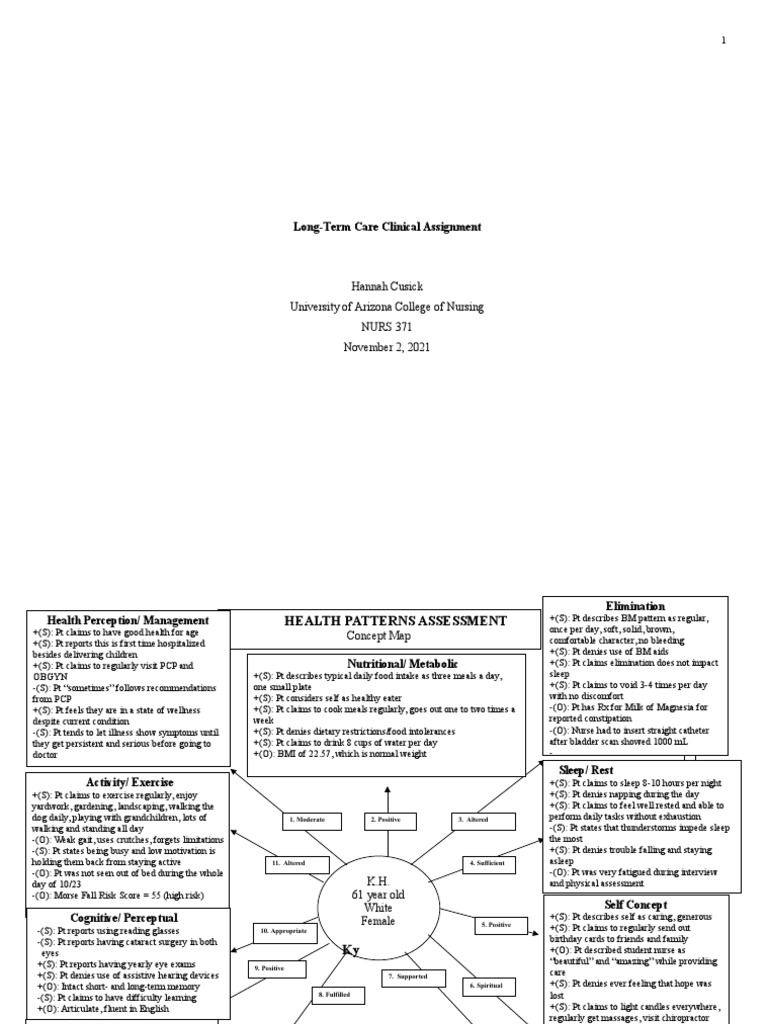 Gordons Functional Health Patterns Template 4 1 | PDF | Health Sciences ...