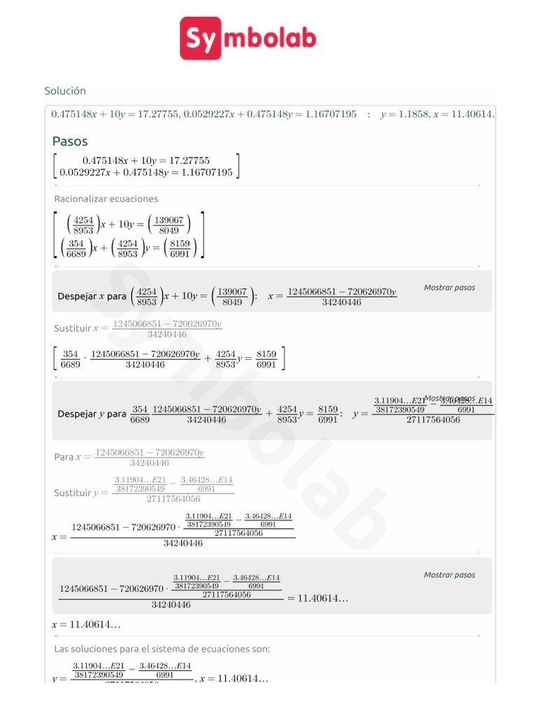 Symbolab - Solutions | PDF