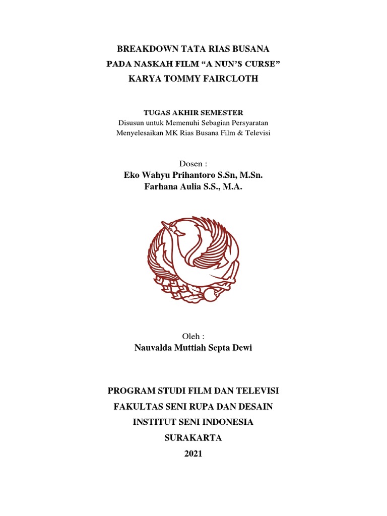Breakdown Tata Rias Busana Pada Naskah Film A Nun's Curse | PDF | Fiksi Misteri, Thriller ...
