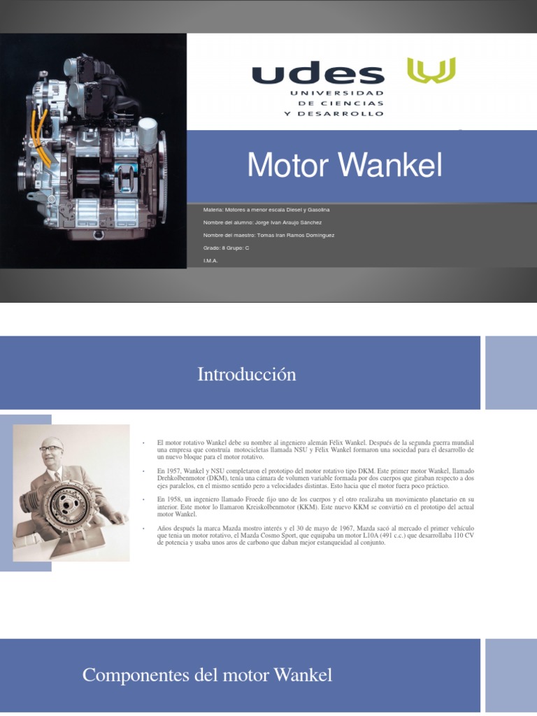 Motor Wankel | PDF | Motor de combustión interna | Motores