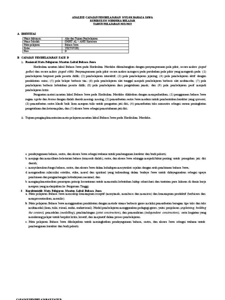 ACP TP ATP Kelas VII Terbaru | PDF