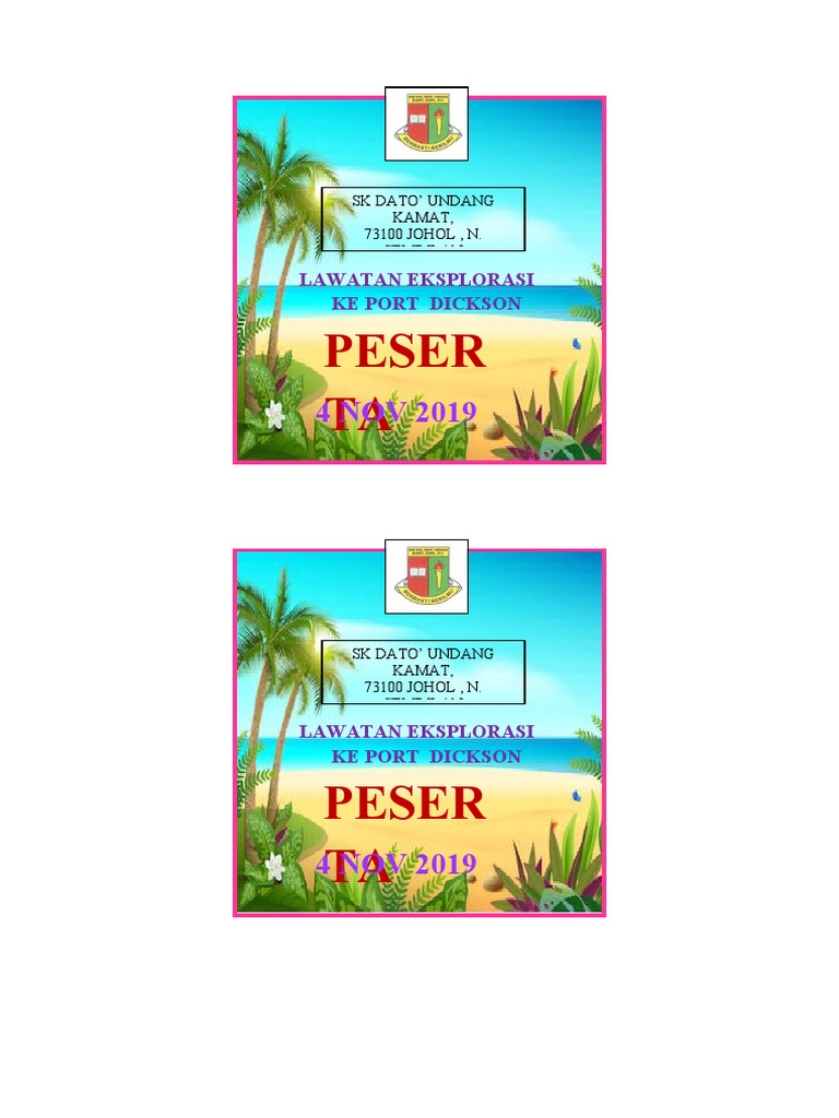 Tag Lawatan Murid | PDF