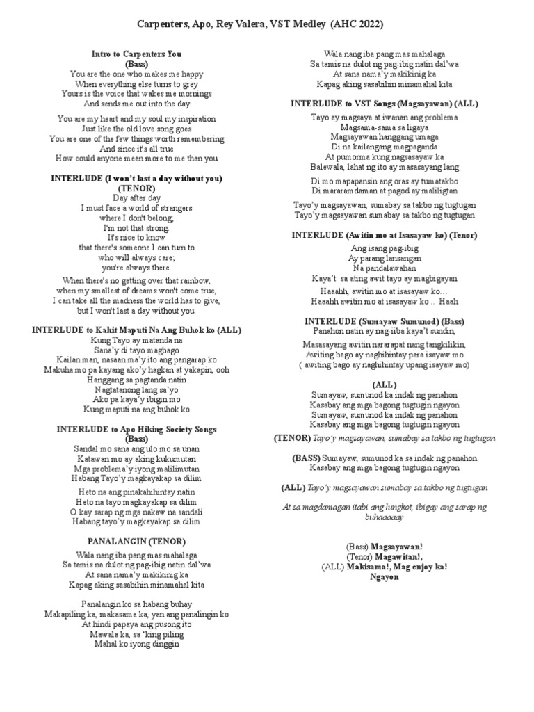 Final-Medley Alumni Homecoming | PDF