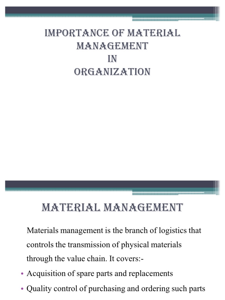 Material Management | PDF