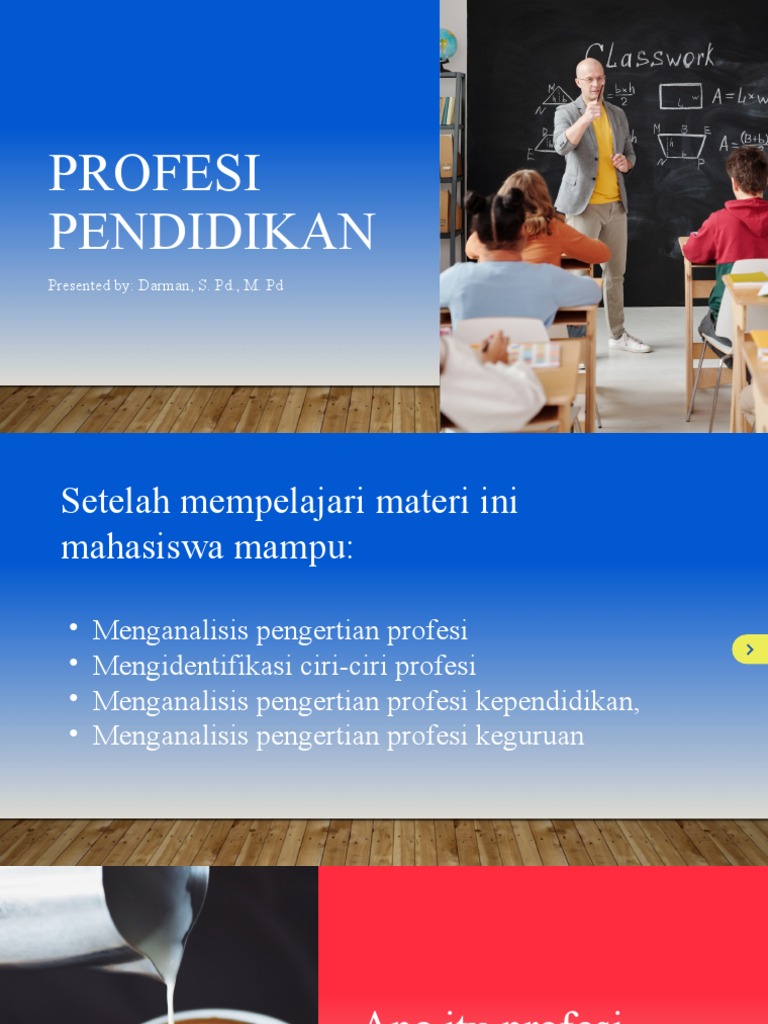 Pengertian dan Ciri Profesi Pendidikan | PDF | Karier & Perkembangan | Sains & Matematika