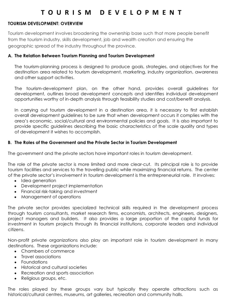 Tourism Development | PDF | Feasibility Study | Tourism
