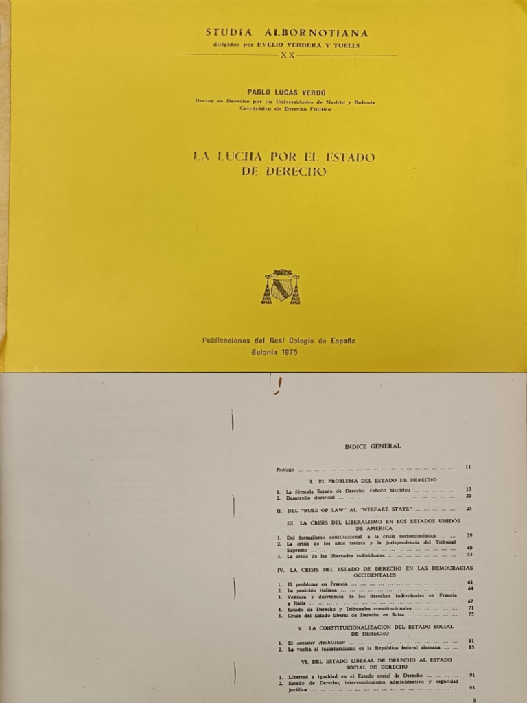 VERDU La Lucha Por El Estado de Derecho | PDF