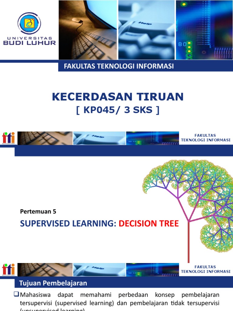 (AI) Pertemuan 5 - Supervised Learning (Decision Tree) | PDF