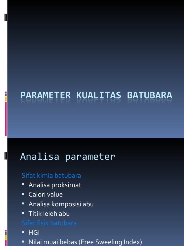 Dokumen - Tips - Parameter Kualitas Batubarappt | PDF