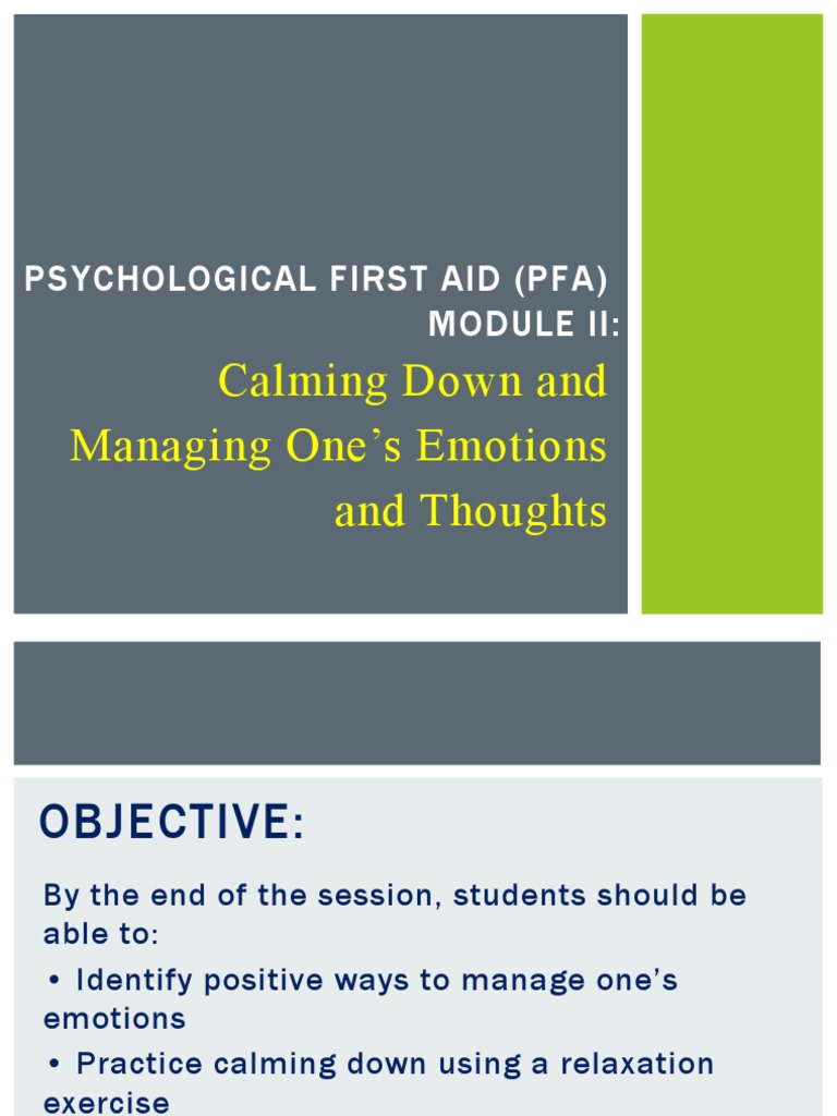 ACTIVITY Psychological First Aid PFA | PDF | Feeling | Emotions