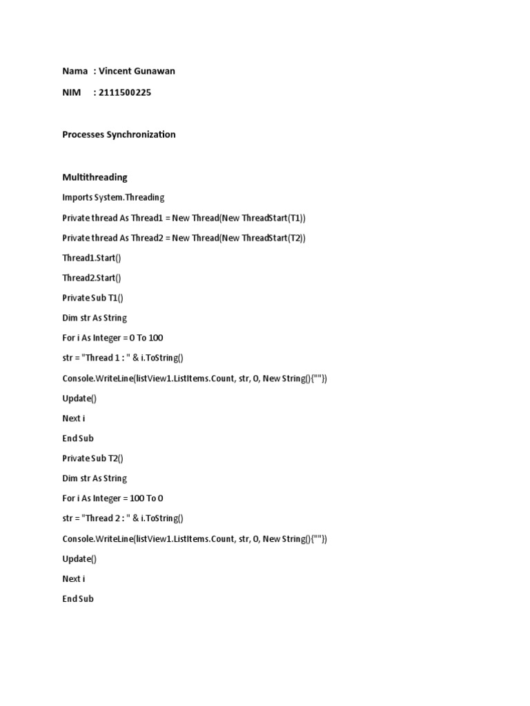 VincentGunawan 2111500225 Tugas9SO | PDF