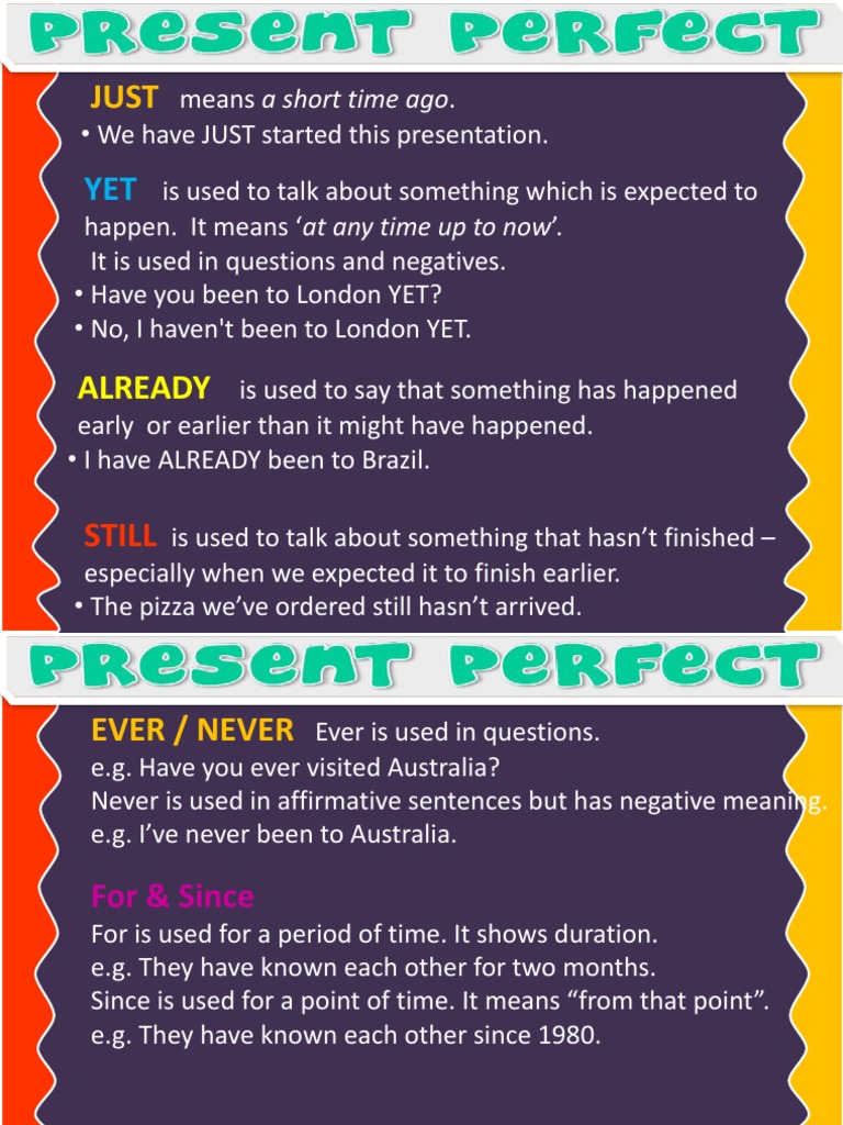 Other Materials - Present Perfect Time Expressions | PDF | Linguistics