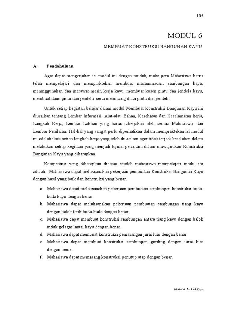 Modul6 Praktek Kayu | PDF