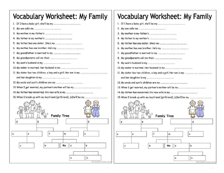 Family Members 2 Worksheet | PDF