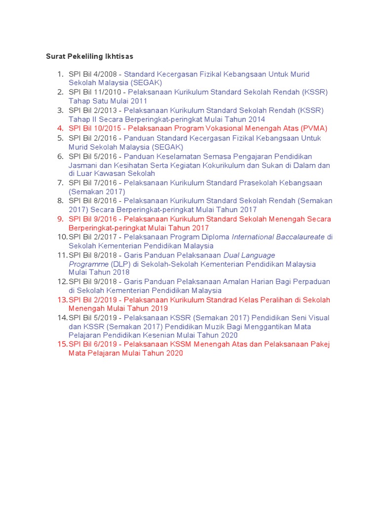 Surat Pekeliling Ikhtisas | PDF