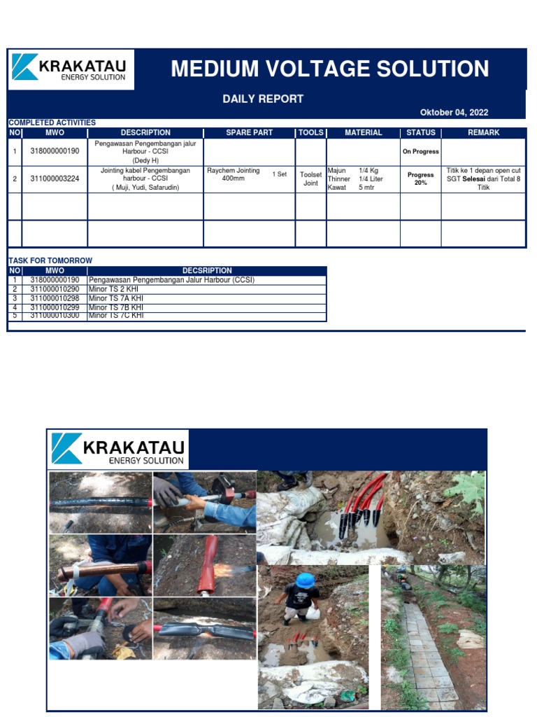 Daily Report MVS Okt4 | PDF