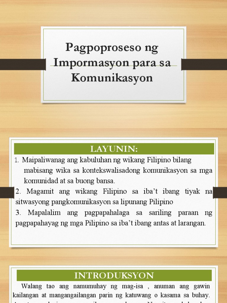 Filipino Lesson 3 To 5 | PDF