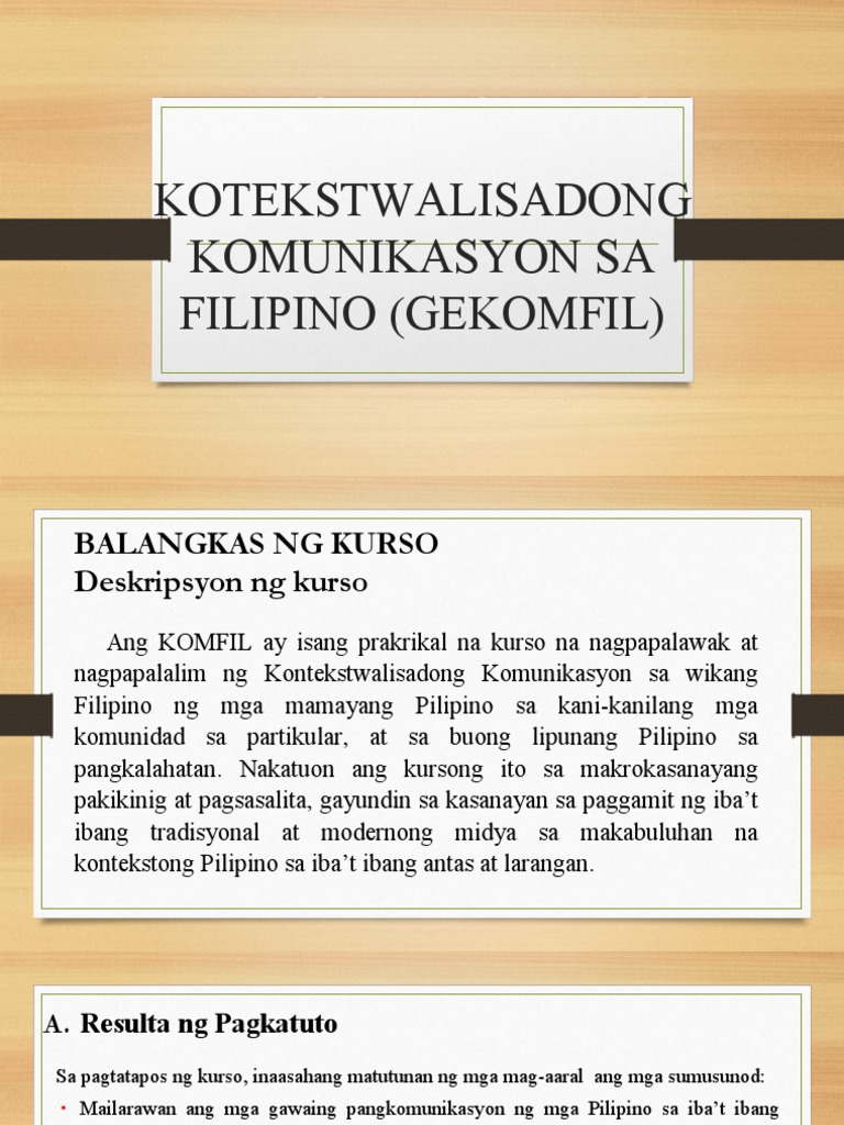 Lesson No.1 Filipino | PDF
