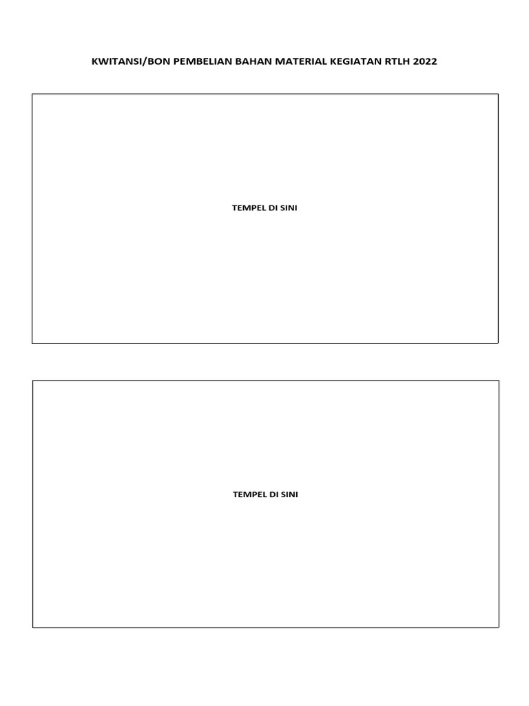 Kwitansi Bon Material | PDF