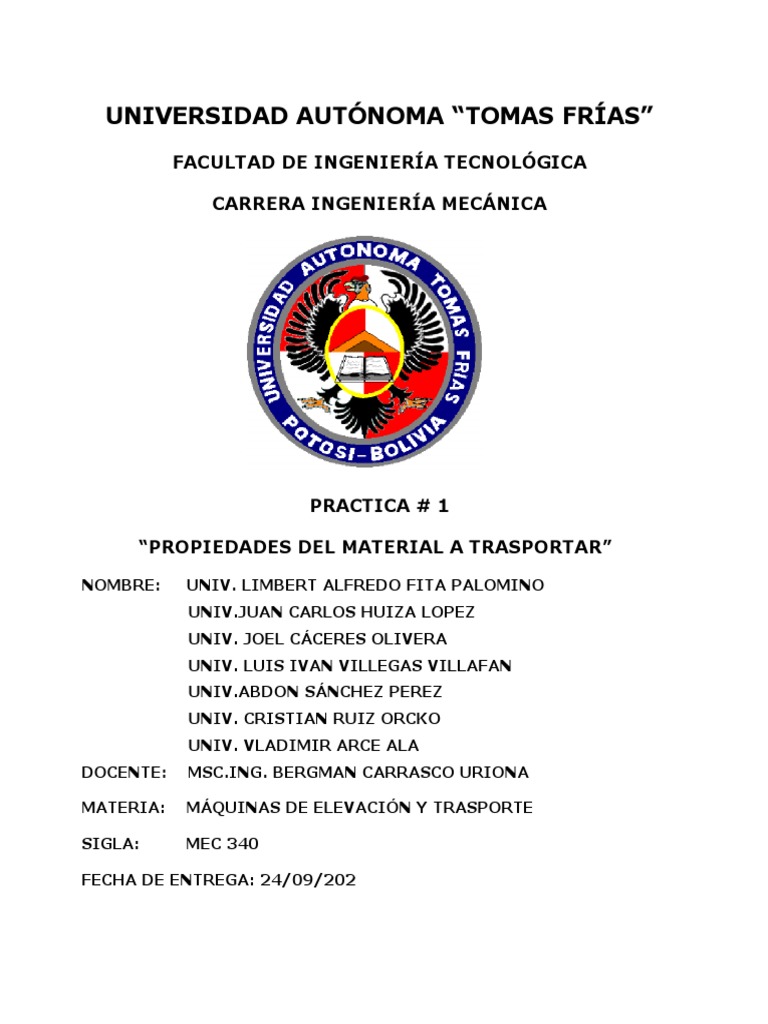 Propiedades físicas y ángulos de reposo y fluidez de diferentes ...