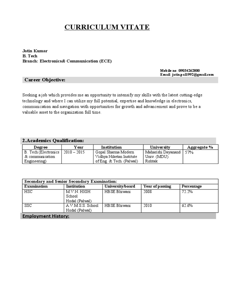 CV Jatin Kumar | PDF CV Jatin Kumar | PDF