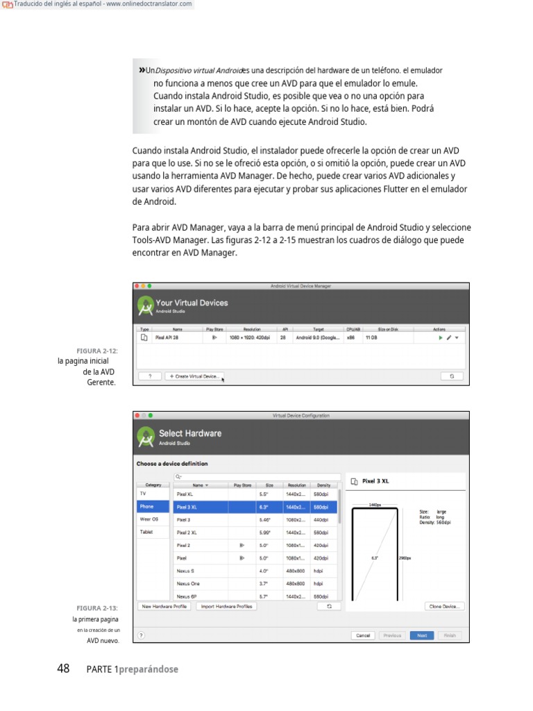 Crea AVD Android Studio | PDF | Ventana (informática) | Android (sistema operativo)