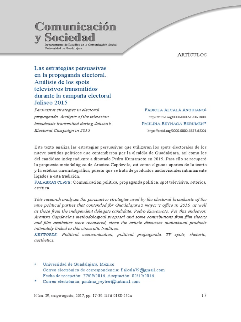 Alcalá y Reynaga Estrategias Persuasivas | PDF | Propaganda