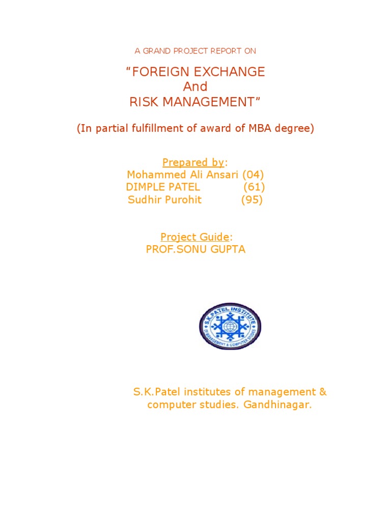 Foreign Exchange and Risk Management Report | PDF | Derivative (Finance ...