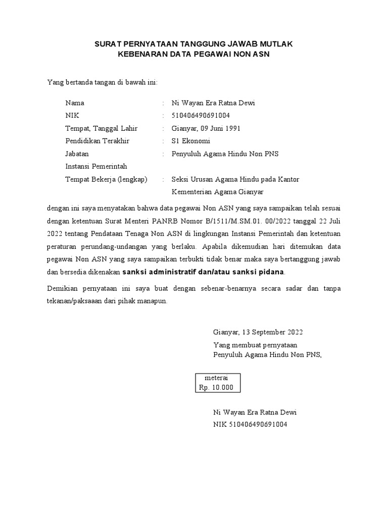 Form SPTJM Honorer | PDF