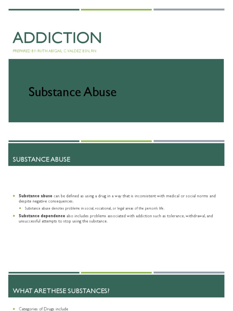 Addiction - Substance Abuse | PDF | Substance Abuse | Opioid