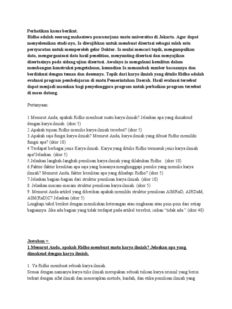 Tugas 1 Teknik Penulisan Karya Ilmiah | PDF | Karier & Perkembangan