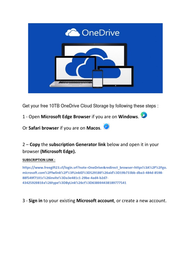 Onedrive 10TB Cloud Storage Tutorial | PDF