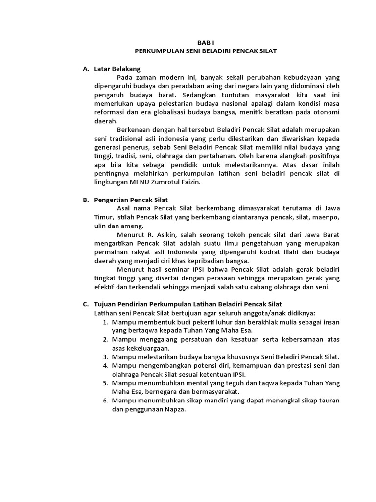 Program Pencak Silat | PDF