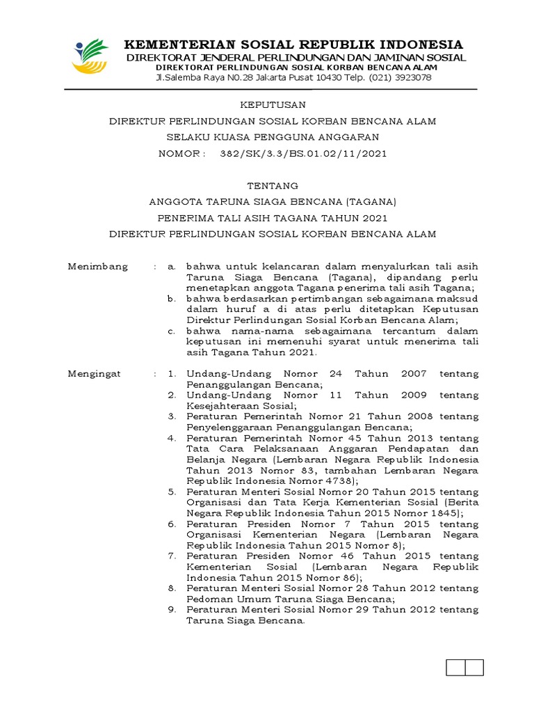 SK Tagana Kaltim | PDF