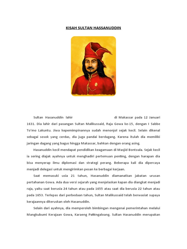 Sejarah Singkat Sultan Hasanuddin | PDF