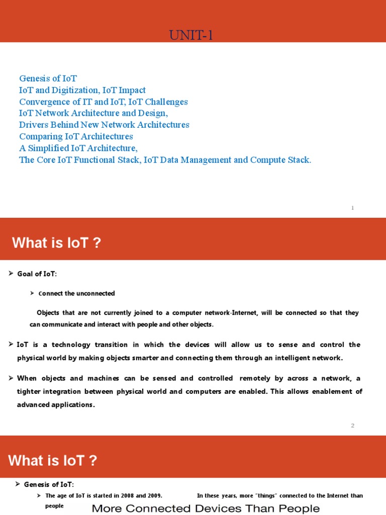 Iot Chapter 1 | PDF | Internet Of Things | Computer Network
