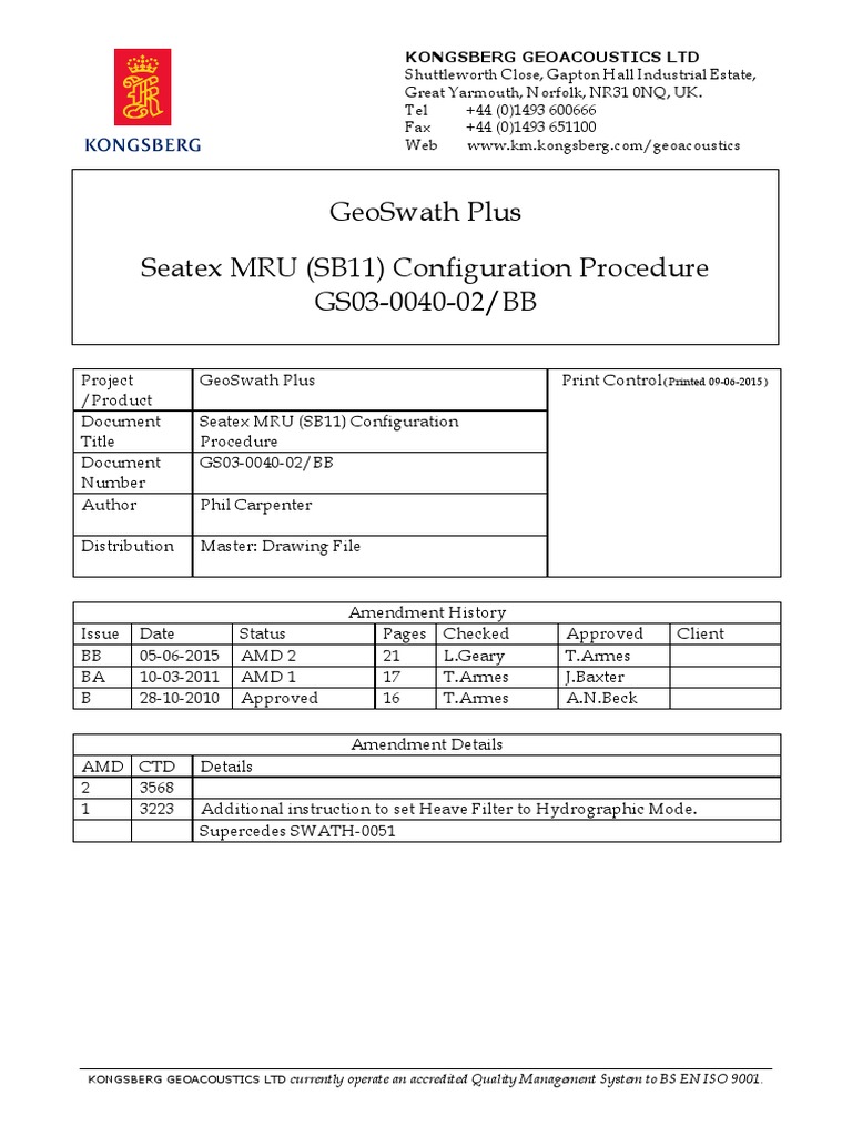 GS03-0040-02 - BB (Seatex MRU SB11 Configuration Procedure) | PDF | Electrical Connector ...