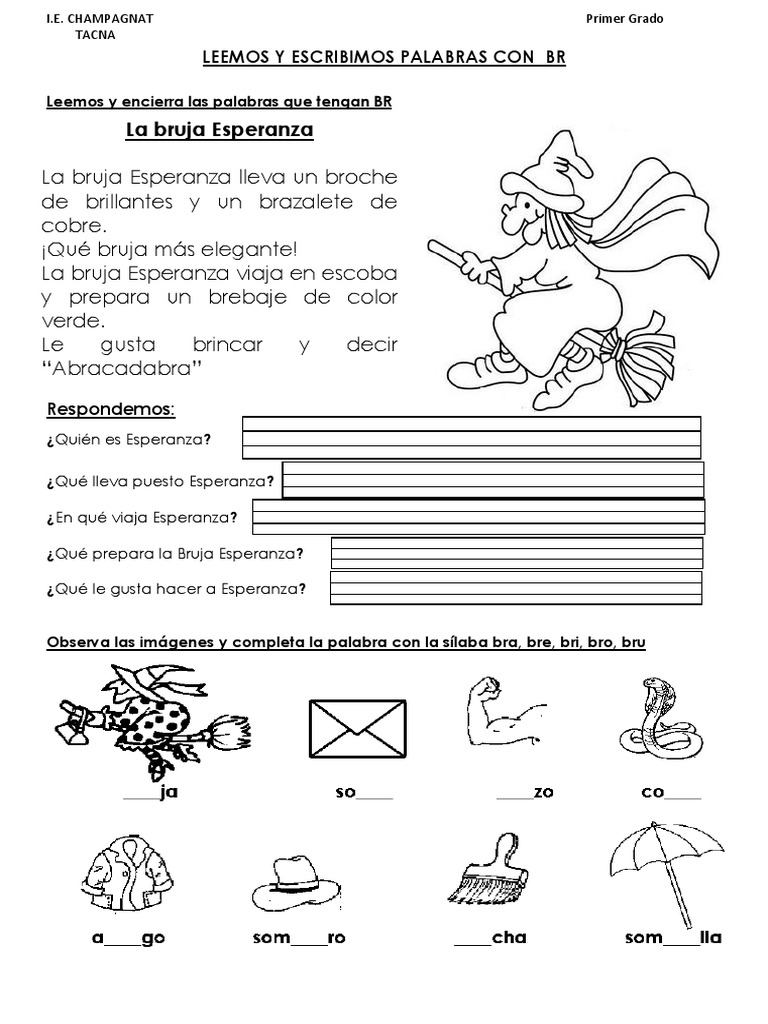 Silaba Trabada BR Leo y Escribo Palabras | PDF