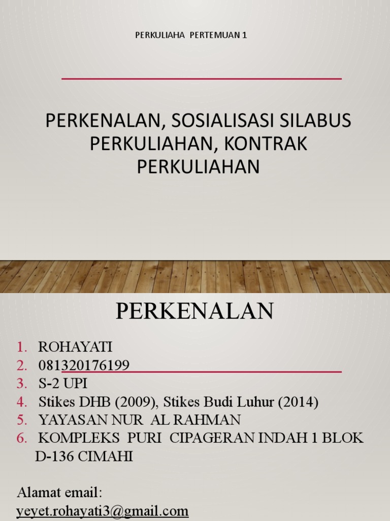 Pertemuan 1 DHB | PDF