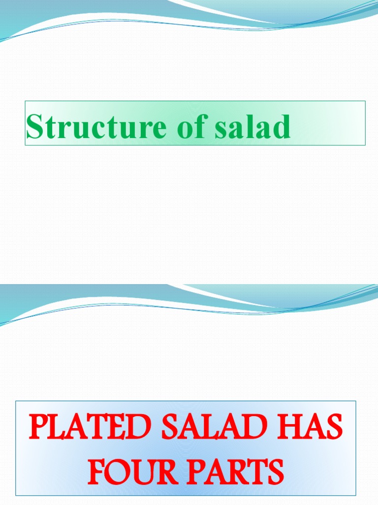Lesson 4 Structure of Salad | PDF