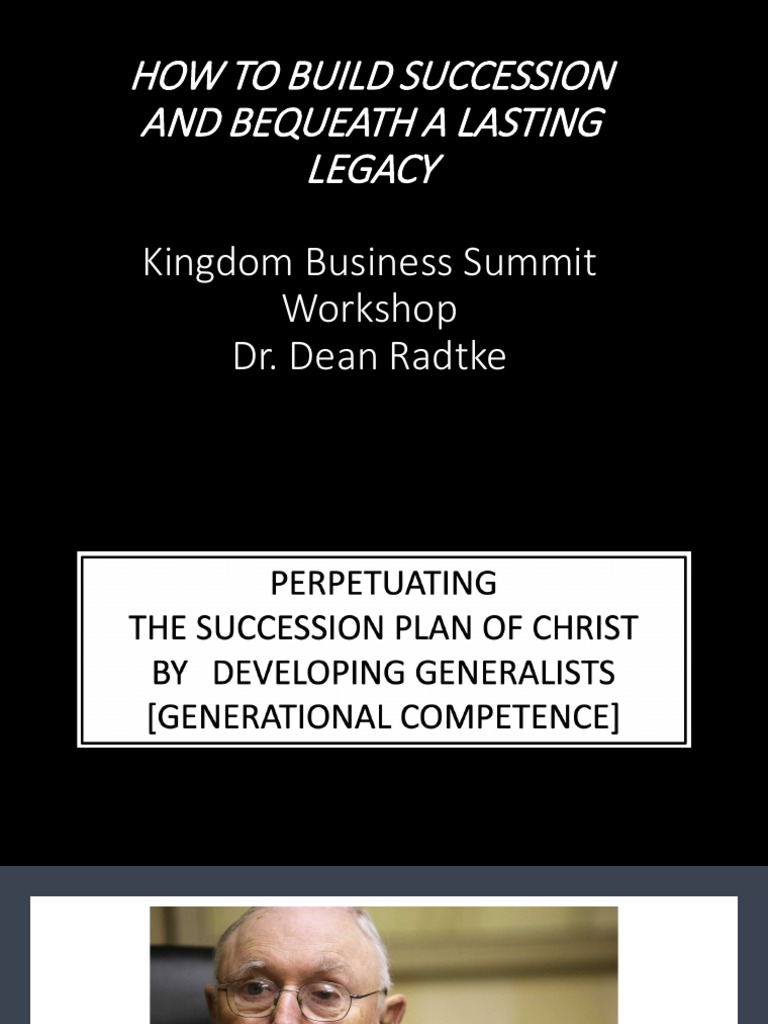 How to Build Succession and Bequeath a Lasting Legacy | PDF ...