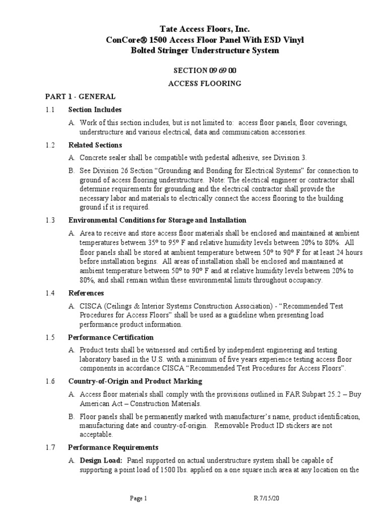Concore 1500 | PDF | Electrostatic Discharge | Flooring
