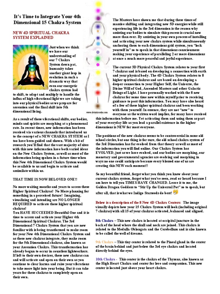 New Chakra System 8th-15th Chakras | PDF | Chakra | Ascended Master