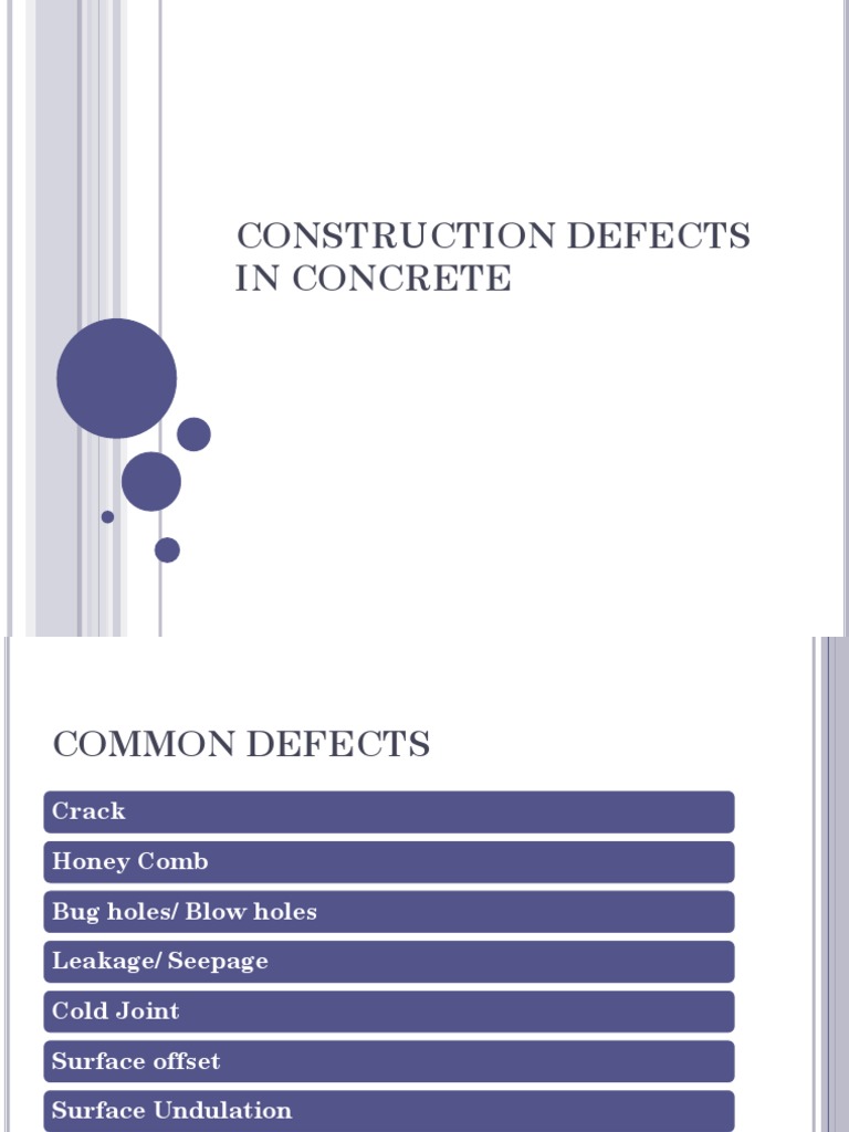 Construction Defects in Concrete | PDF