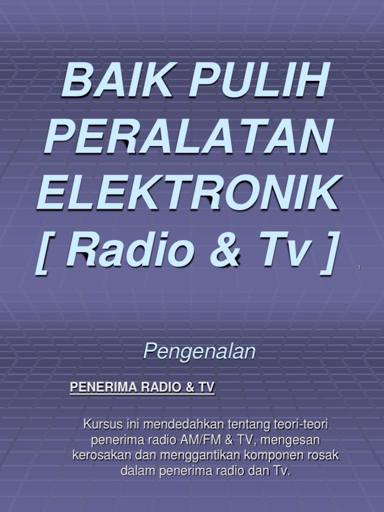 Mendiagnosis Kerosakan Radio dan TV | PDF