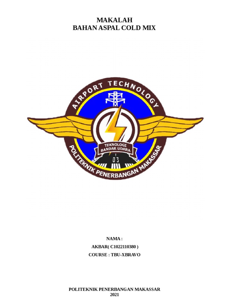 AKBAR Makalah Bahan Aspal Cold Mix | PDF