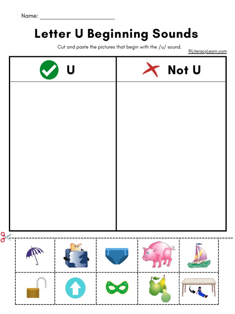 U-Z Beginning Sounds | PDF