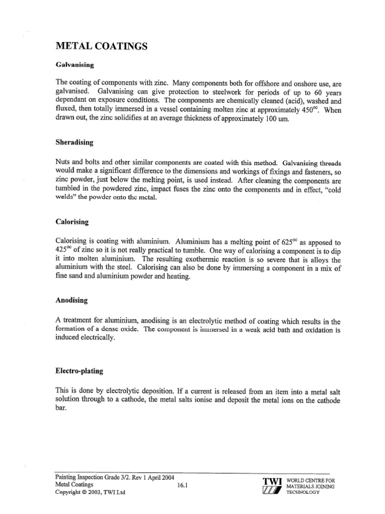 Course Material For BGAS Painting Inspector Certification Program ... Course Material For BGAS Painting Inspector Certification Program ...